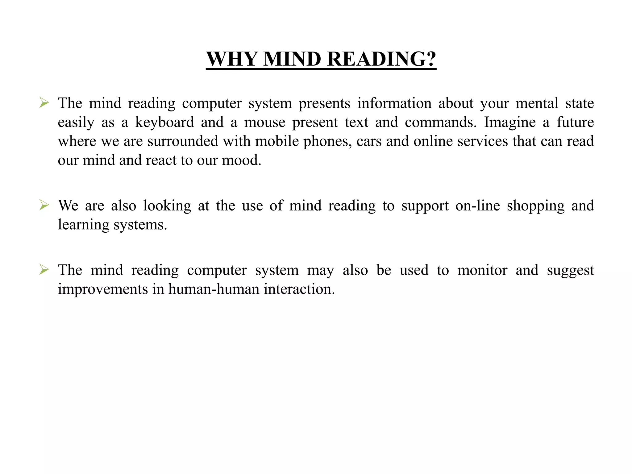 Mind reading computer ppt | PPTX