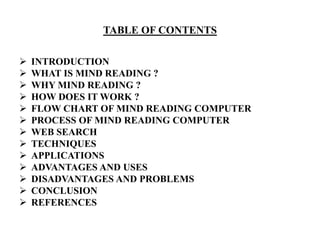 Mind reading computer ppt | PPTX