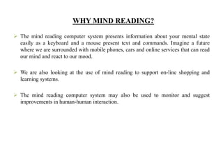 Mind reading computer ppt | PPTX
