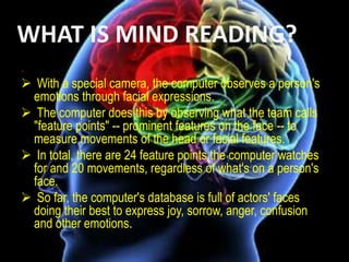 Mind reading computers | PPTX