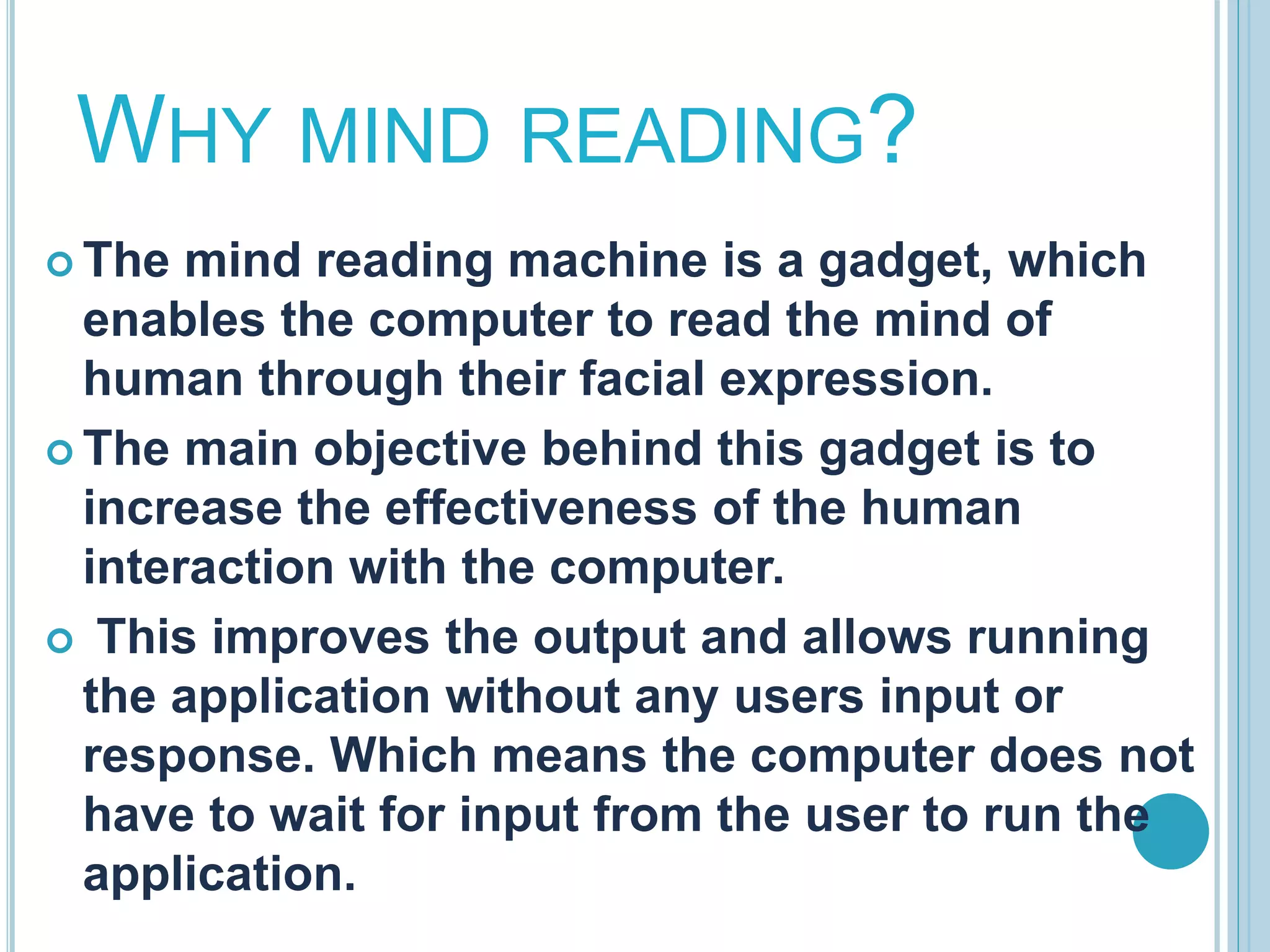 Mind reading computers | PPTX