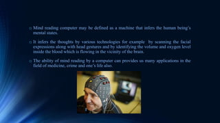 Mind reading computers | PPTX