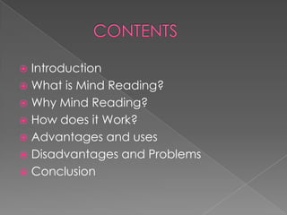 Mind reading computer ppt | PPTX