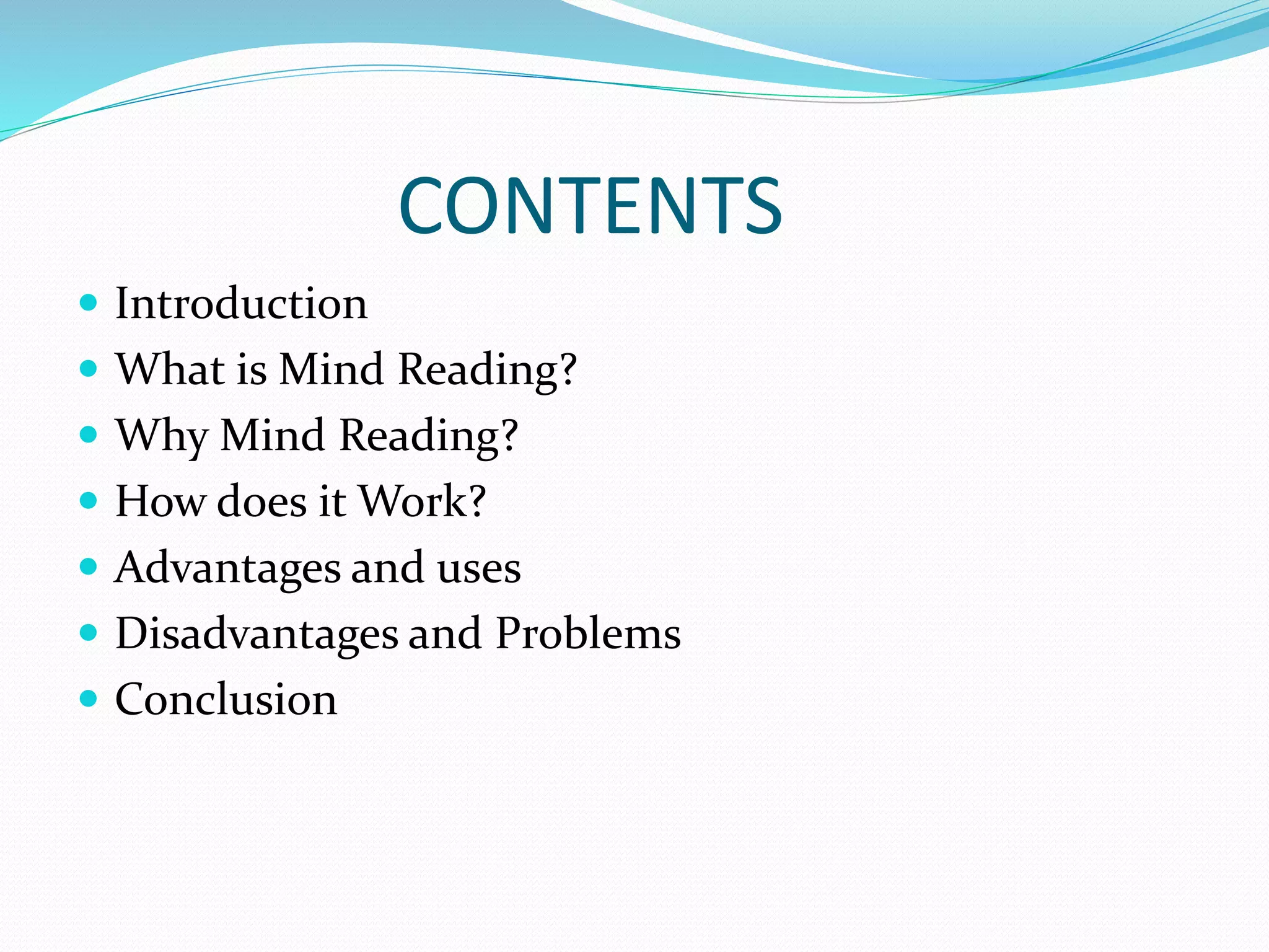 Mind reading computer | PPTX