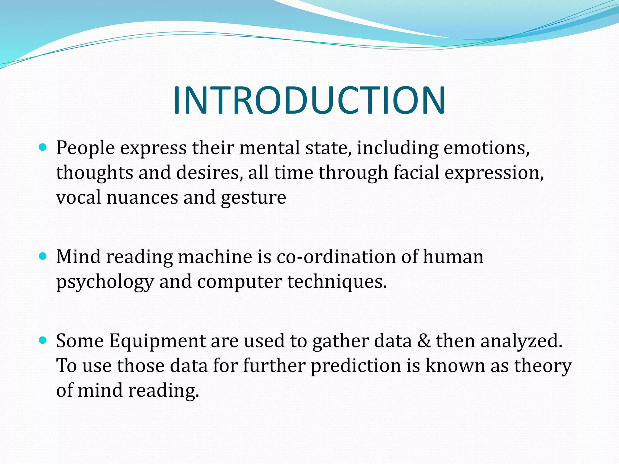 Mind reading computer | PPTX