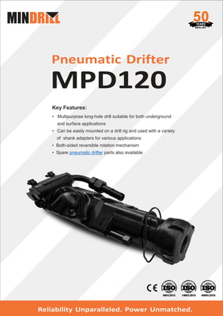 Mindrill MPD120 Pneumatic Drifter.pdf
