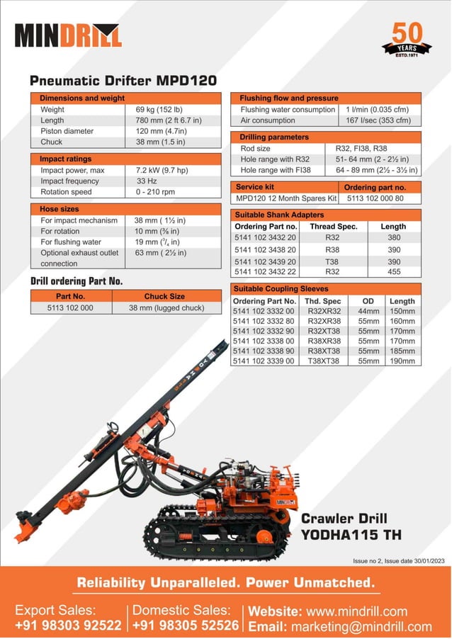 Mindrill MPD120 Pneumatic Drifter.pdf