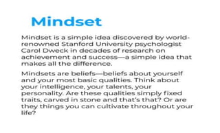 UNDERSTANDING THE POWER OF MINDSET-.pptx | Education