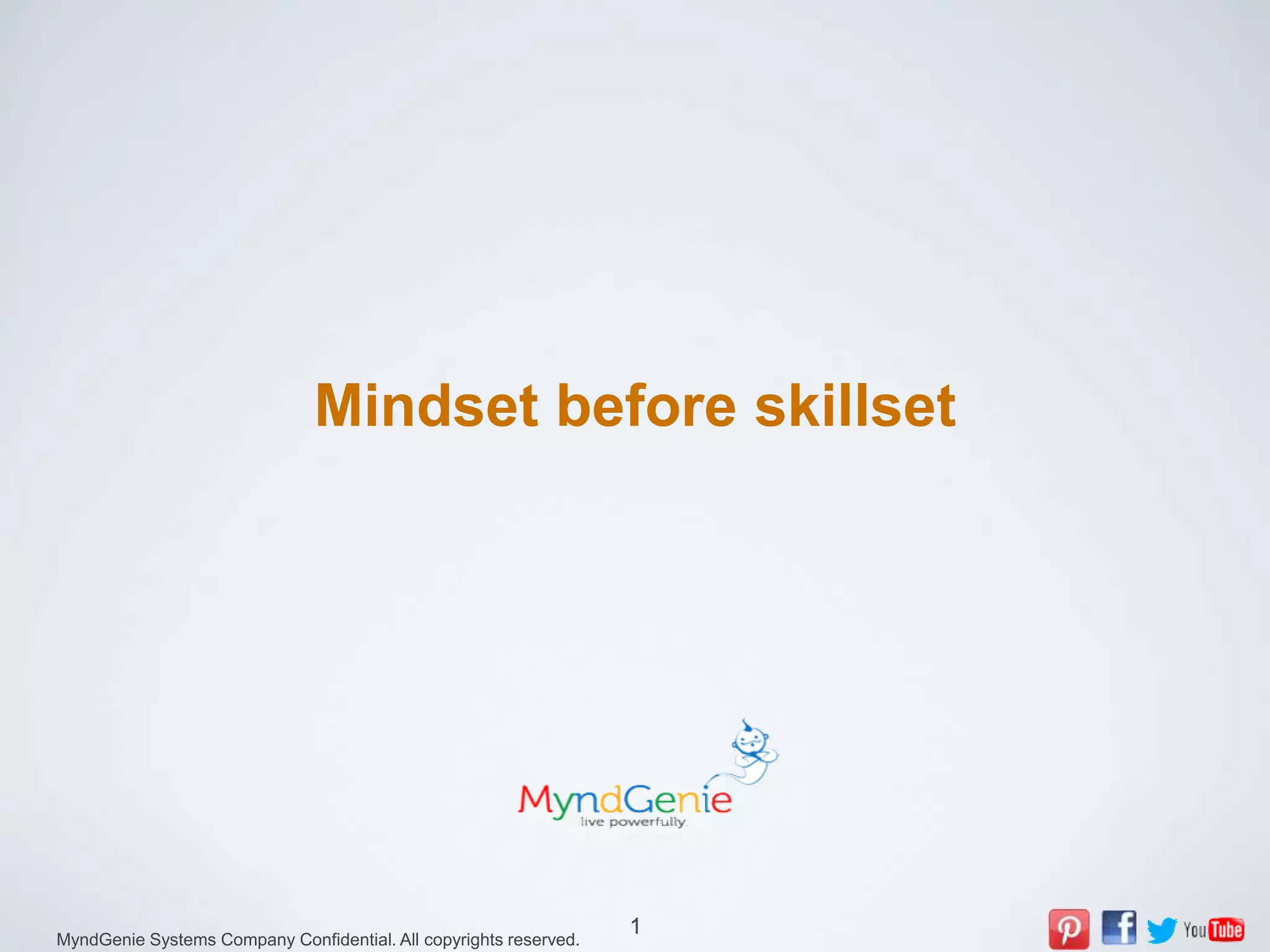Mindset before skillset | PPTX