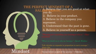 Mindset of a sales person | PPTX