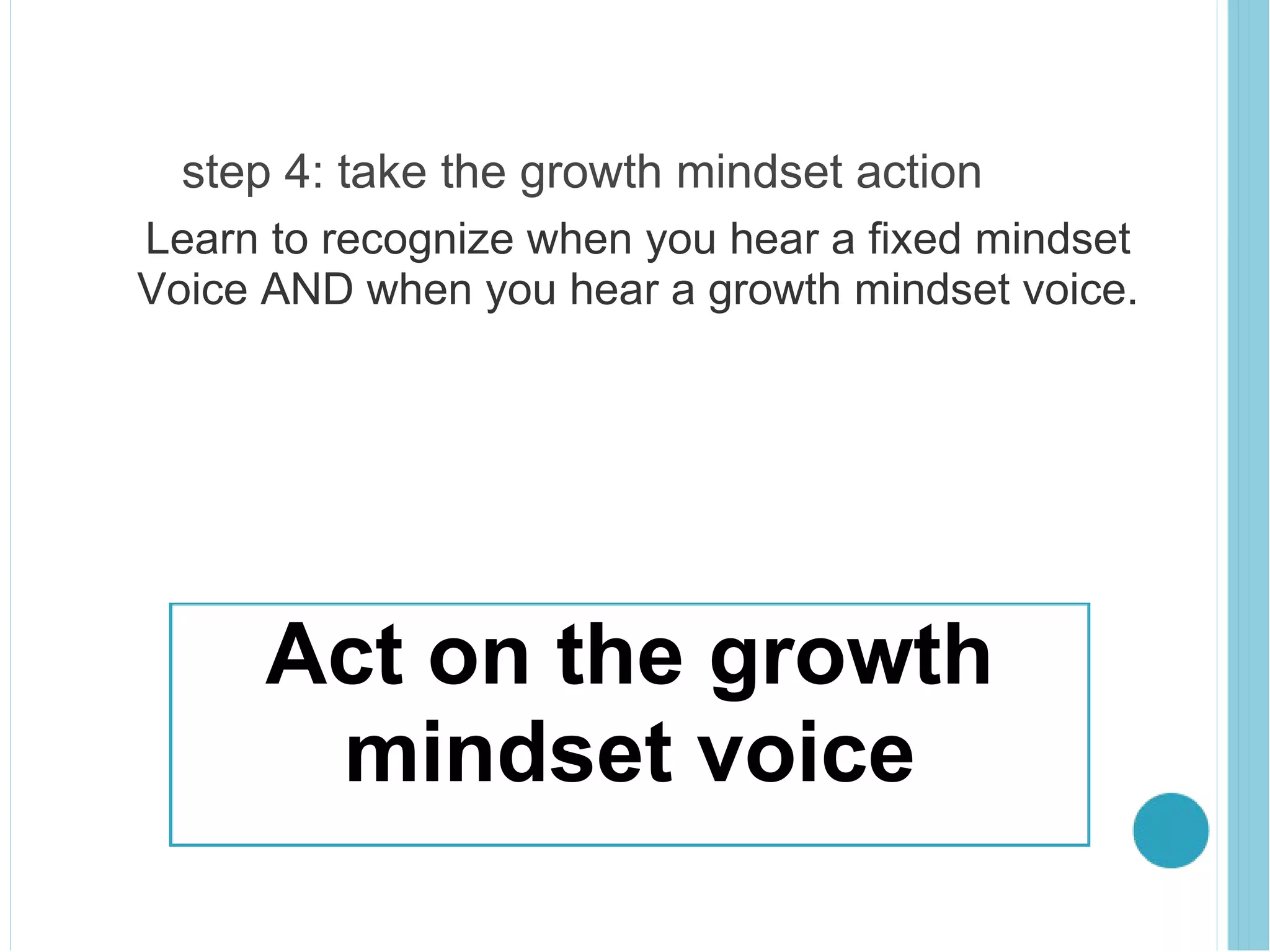 Introducing students with the growth mindset | PPT