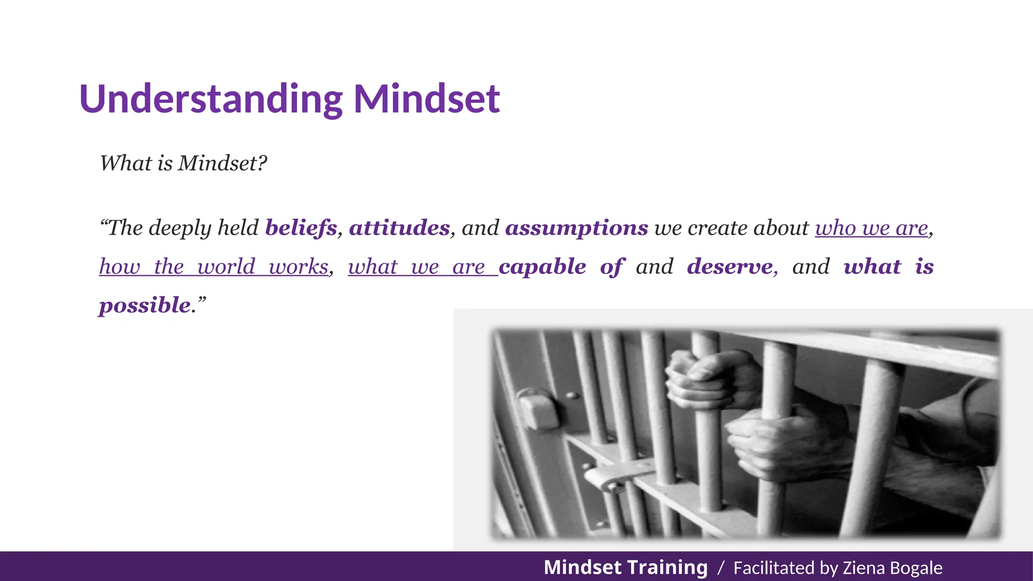 Mindset Training for finance persons: Developing self | PPT