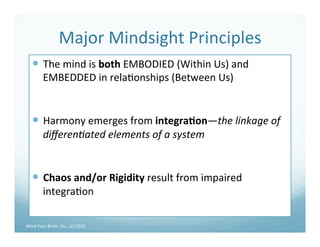 Mind, Brain and Relationships | PPT