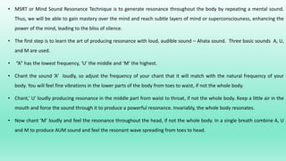 Mind Sound Resonance Technique (MSRT) - to boost autoimmunity | PPTX