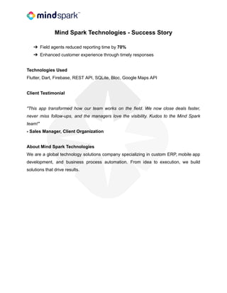 A Mind Spark Success Story - Mind Spark Technologies. | PDF
