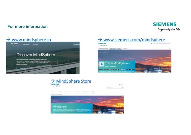MindSphere: The cloud-based, open IoT operating system. Damiano Manocchia | PDF | Cloud ...