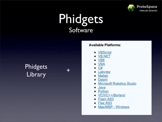 Mindstorms Arduino En Phidgets | PPT