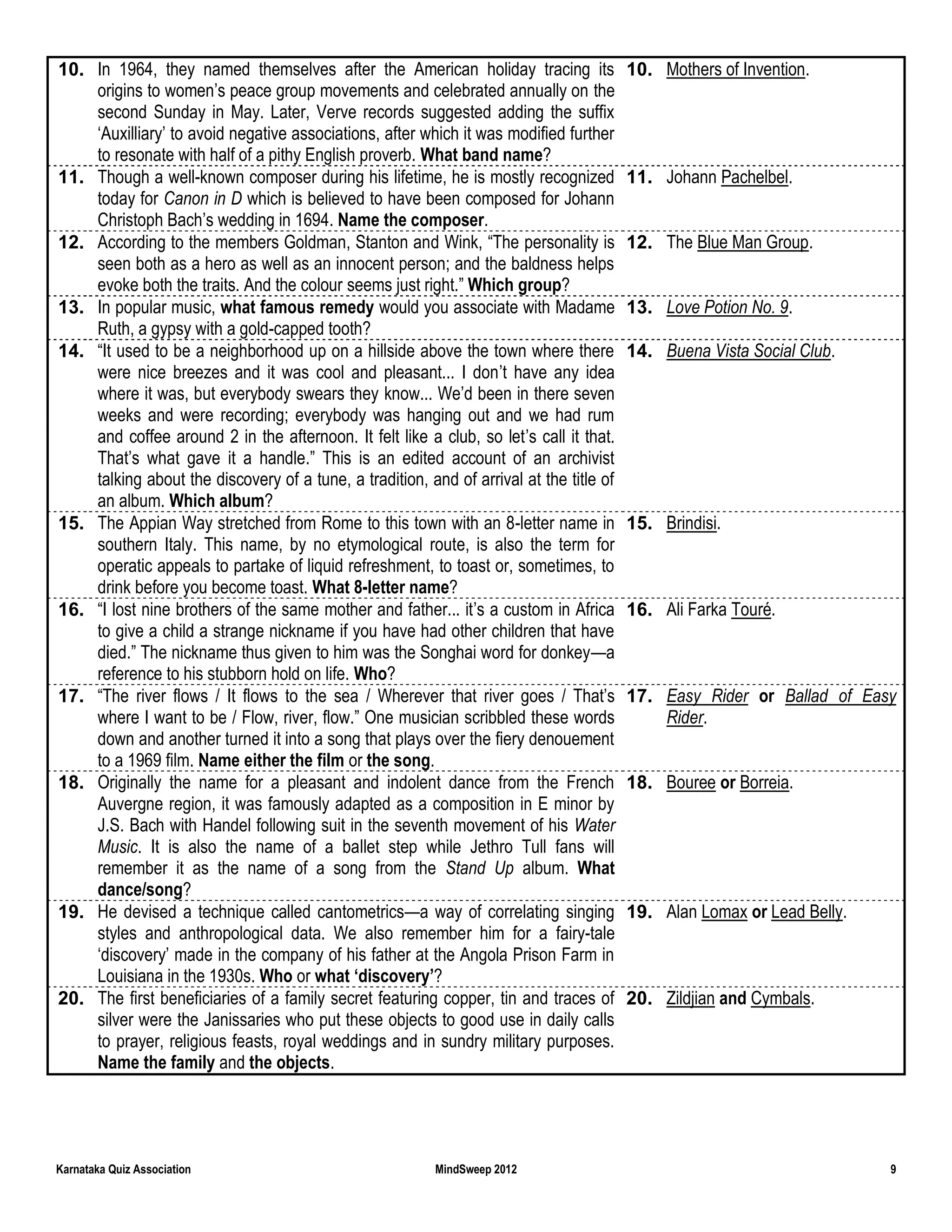 MindSweep 2.0 - Part I - Answers | PDF
