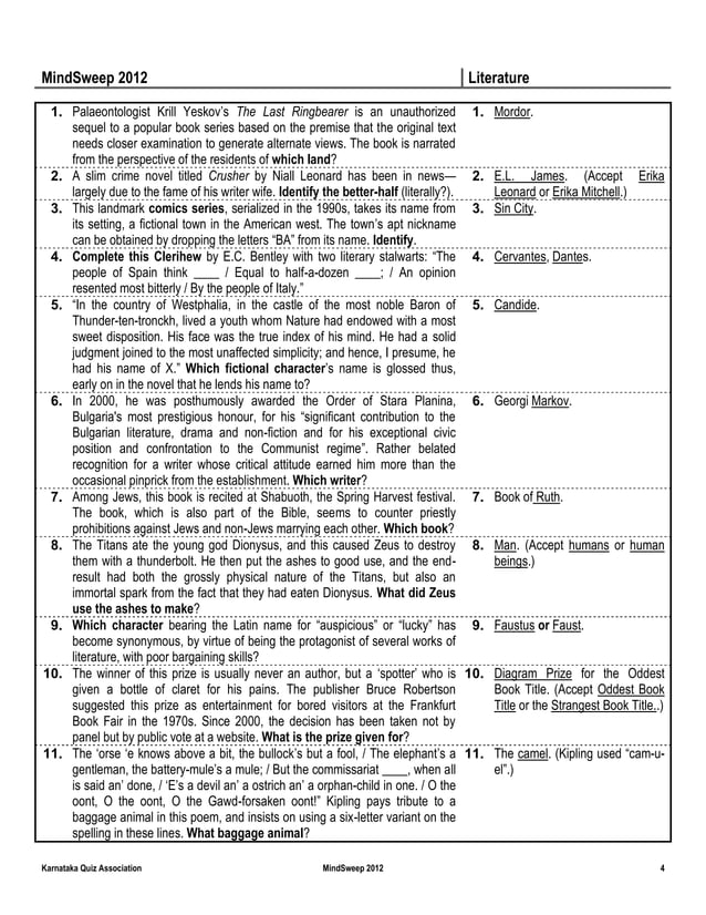 MindSweep 2.0 - Part I - Answers | PDF