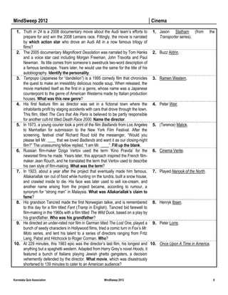 MindSweep 2.0 - Part I - Answers | PDF