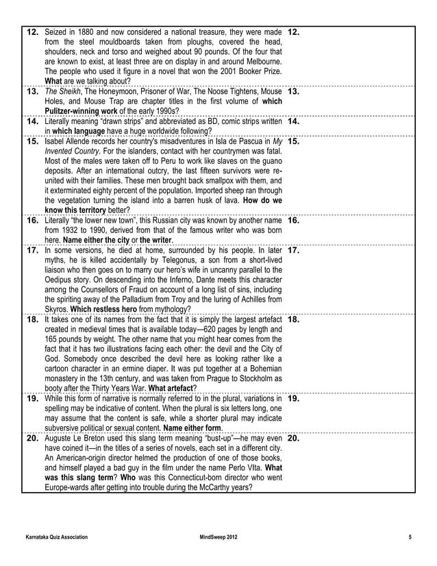 MindSweep 2.0 - Part I - Questions | PDF