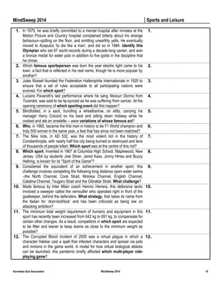 KQA MindSweep 2014 Part I Questions | PDF