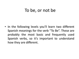 Mind the spanish verbs i | PPTX
