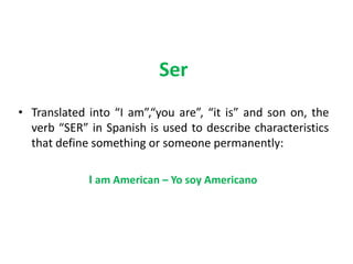 Mind the spanish verbs i | PPTX