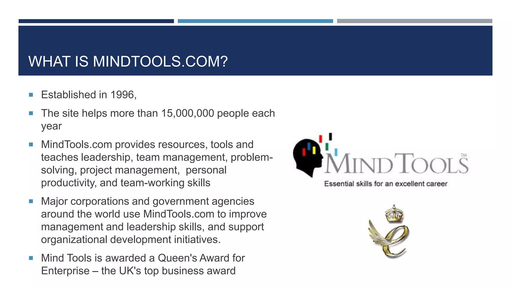 Mind tools for project managers | PPTX