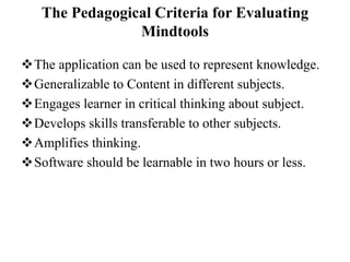 Constructivist Learning Tools: Mindtools | PPTX