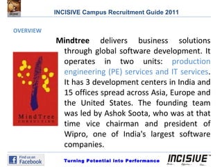 Campus Recruitment_Company Profile_Mindtree | PPT