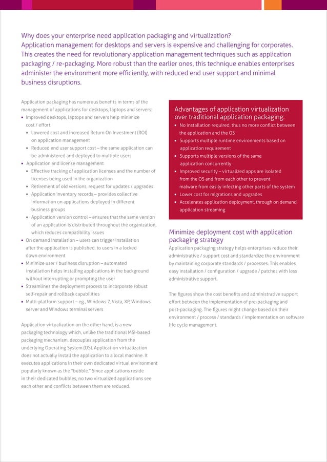 Application packaging - The factory model approach. | PDF