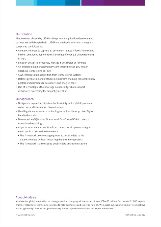 Mindtree cs government-big data & analytics | PDF