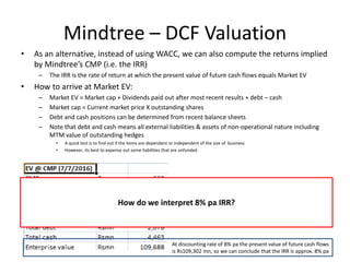 DCF valuation framework for IT services | PPTX