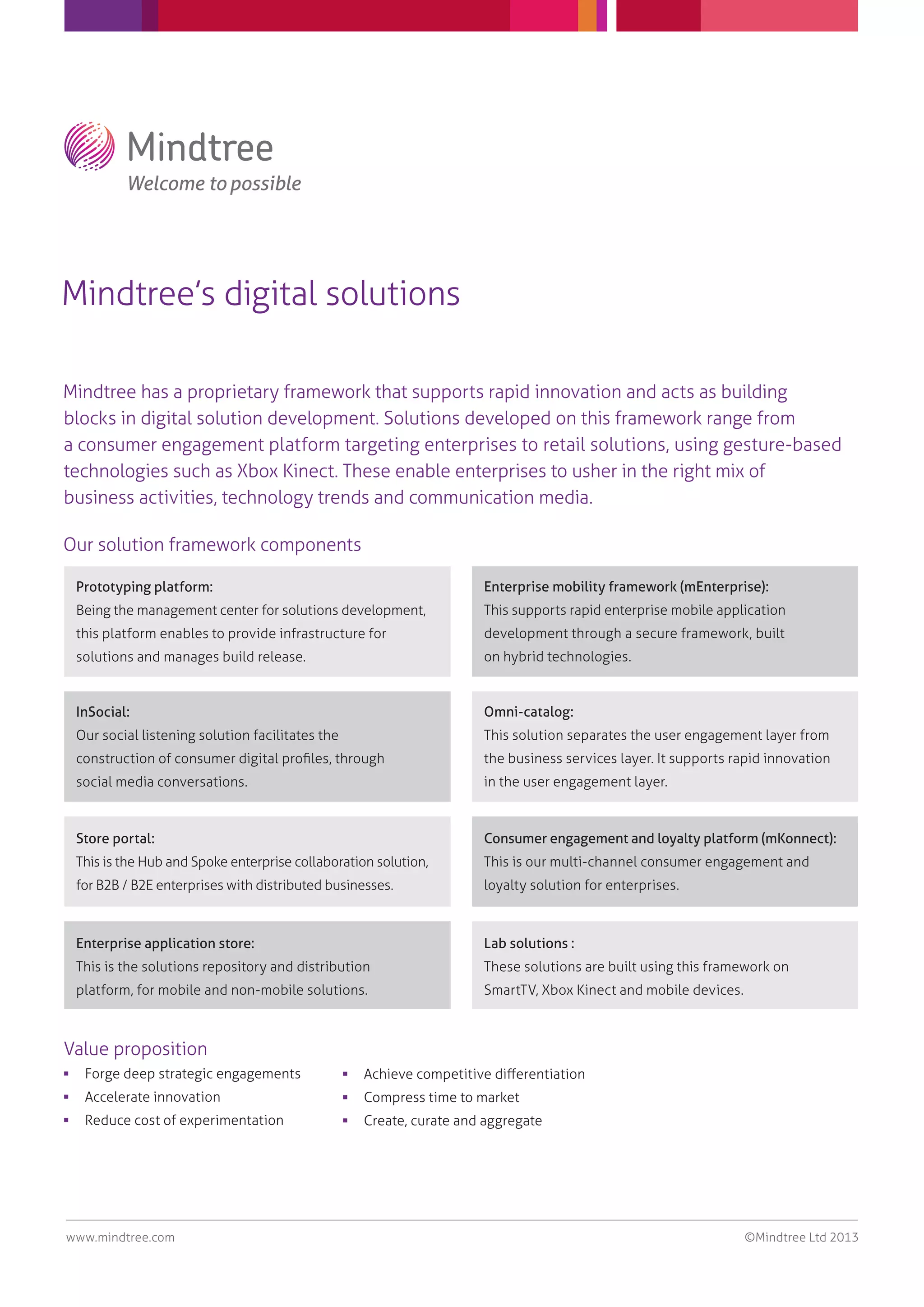 Mindtree's digital solutions. | PDF | Computer Software and ...