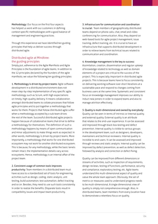 Mindtree distributed agile journey and guiding principles | PDF