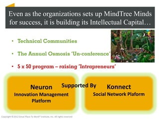 Mindtree case study presentation- Best Workplaces Conferece | PPT
