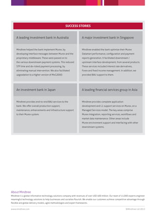 Mindtree's Murex service offerings. | PDF