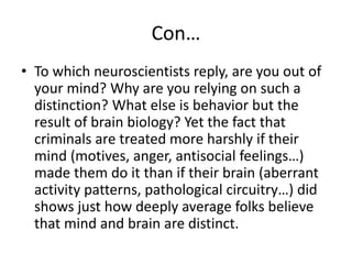 Mind vs brain | PPTX