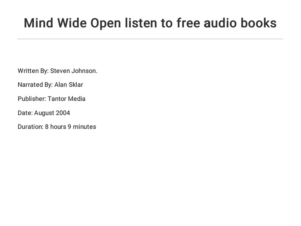 Mind Wide Open Listen To Free Audio Books mind-wide-open-listen-to-free-audio-books
