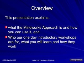 Mindworks Approach Overview | PPT