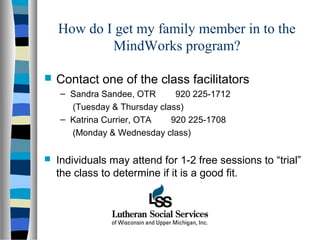 MindWorks Memory Enhancement Program | PPT