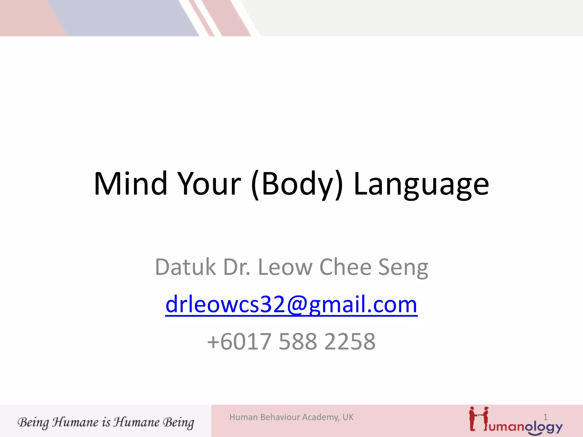 Mind your body language | PPTX