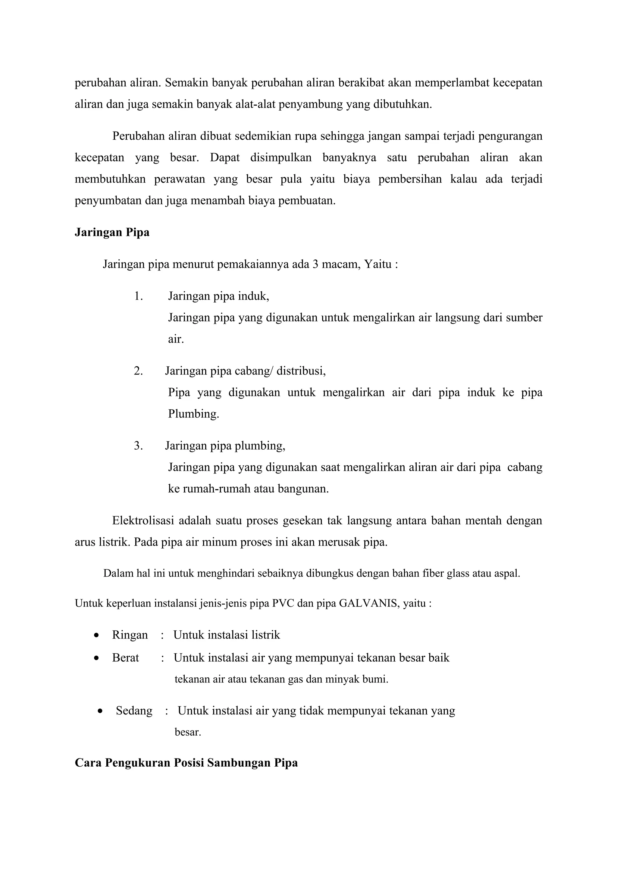 Laporan praktek kerja pipa | DOC