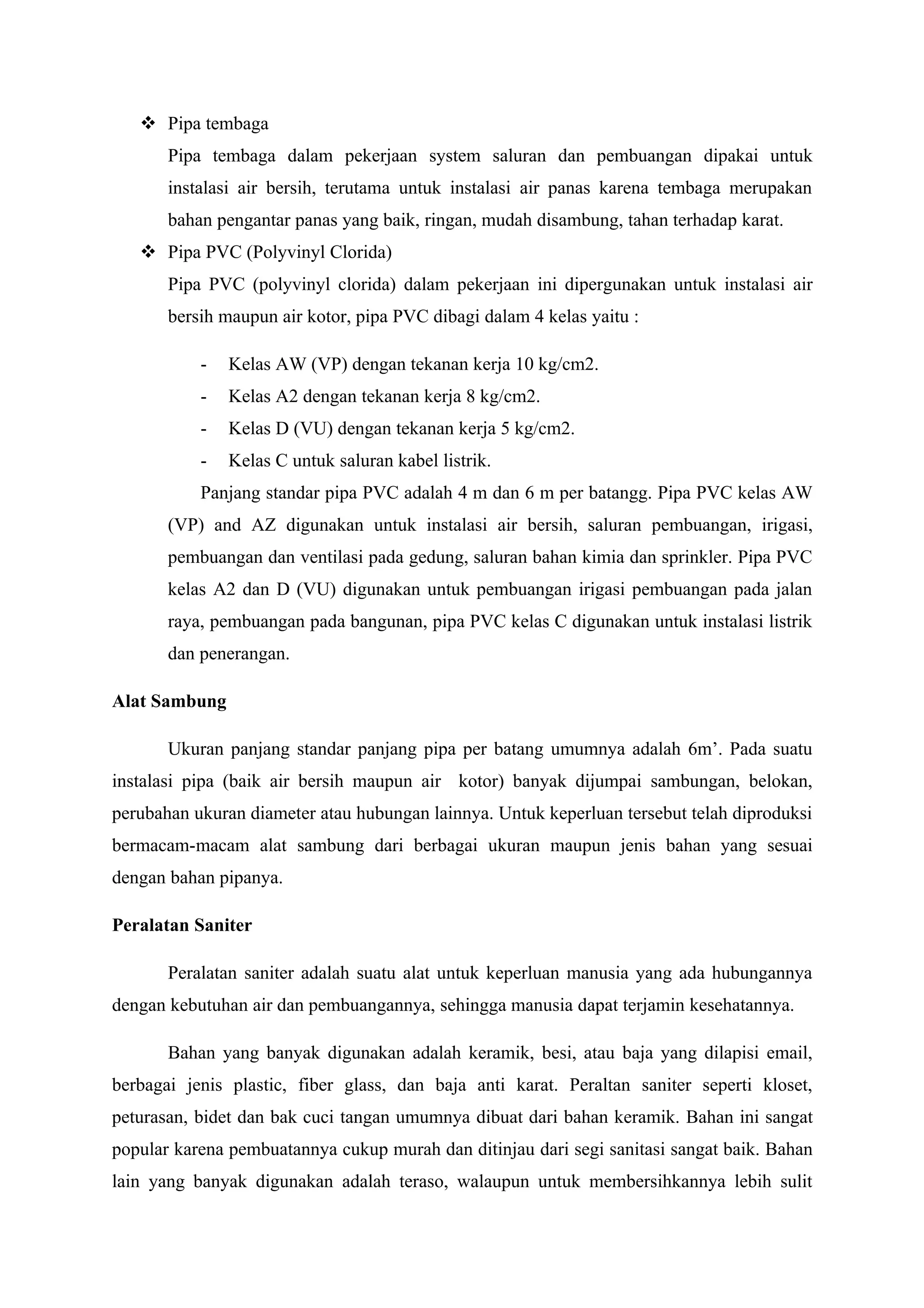 Laporan praktek kerja pipa | DOC