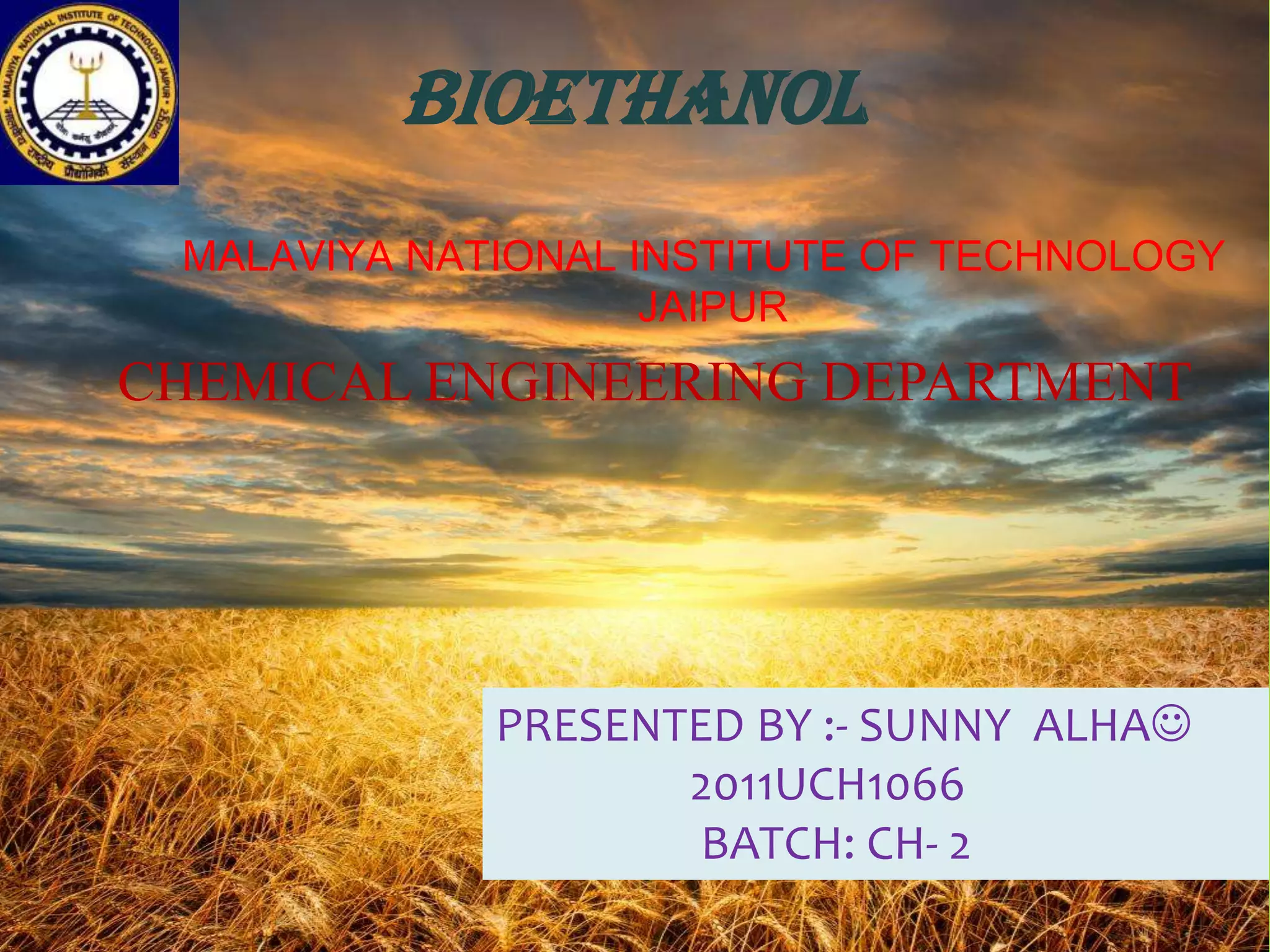 bioethanol ppt | PPTX