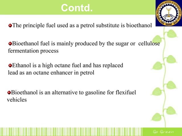bioethanol ppt | PPTX | Agriculture | Industries