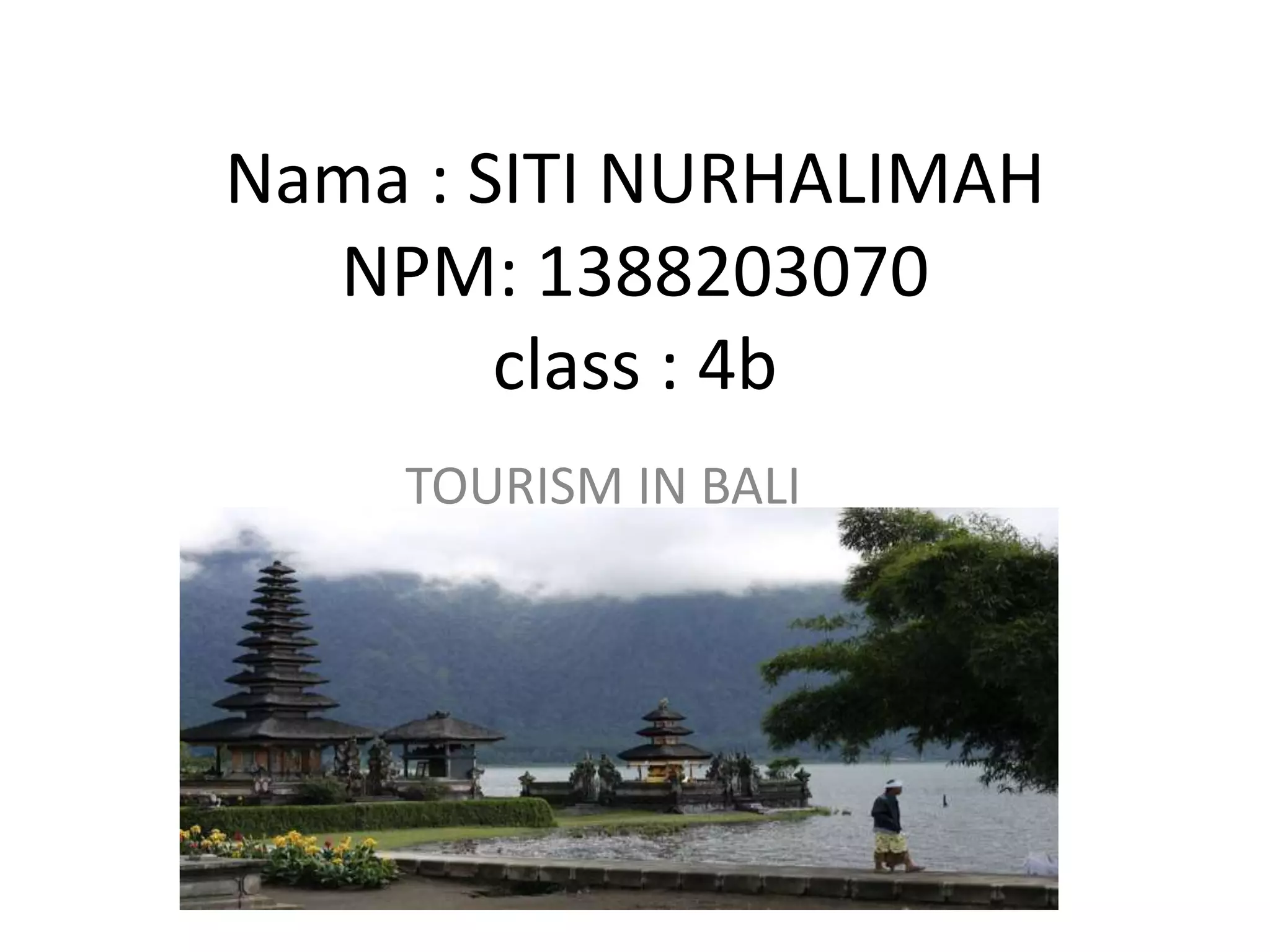 Bali' s Tourism | PPTX