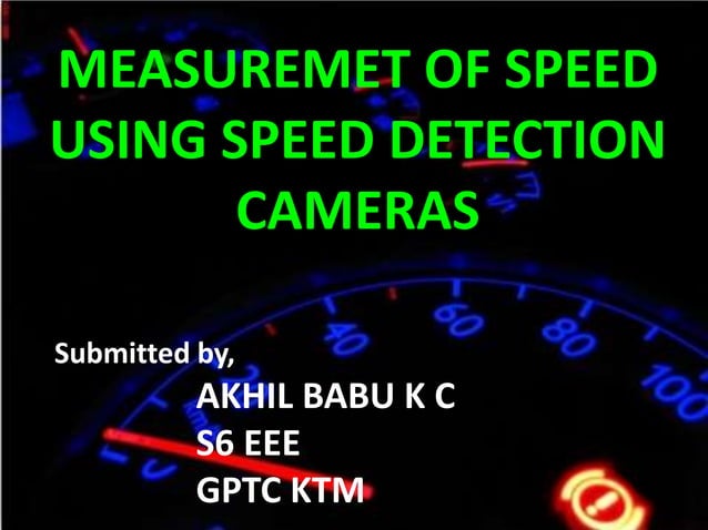 Speed Detection Camera Pptx Cameras And Camcorders Consumer