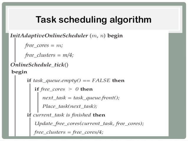 TASK SCHEDULING ON ADAPTIVE MULTI-CORE